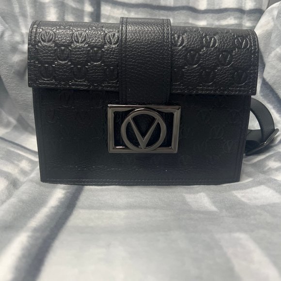 Mario Valentino | Bags | Valentino Monogram Leather Crossbody | Poshmark